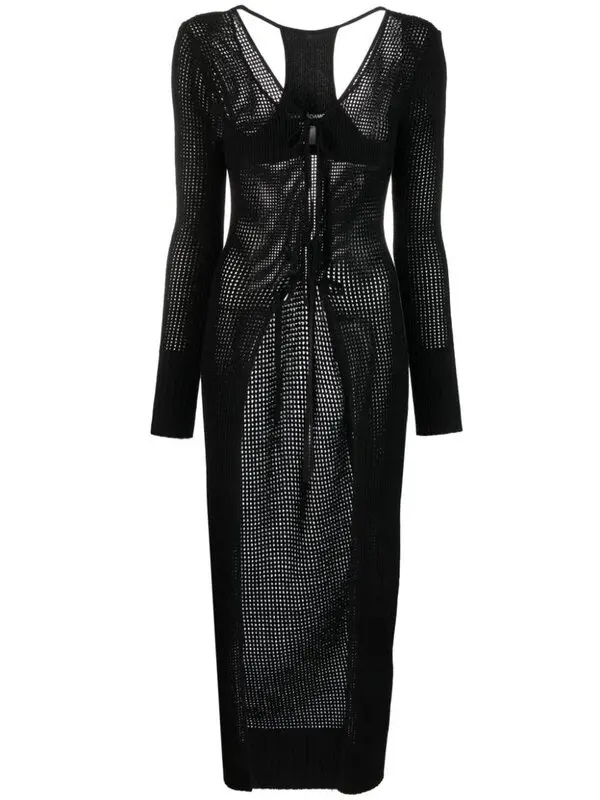 ANDREĀDAMO Knit Long Cardigan - Black