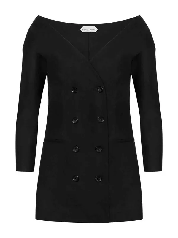 Alberta Ferretti Double-breasted Blazer - Black