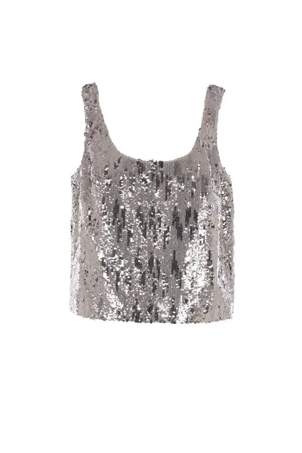 Elie Saab Sleeveless Top - Silver