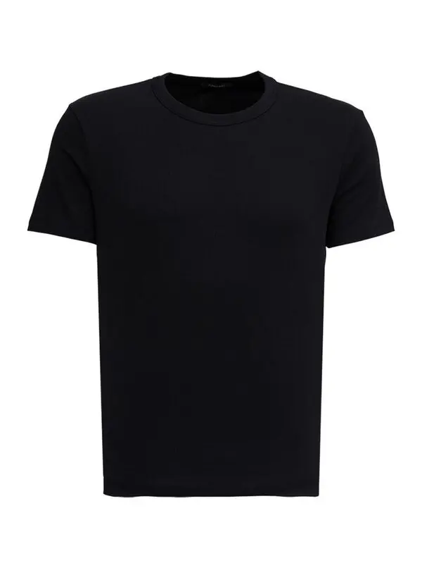 TOM FORD Crewneck T-shirt In Cotton - Black