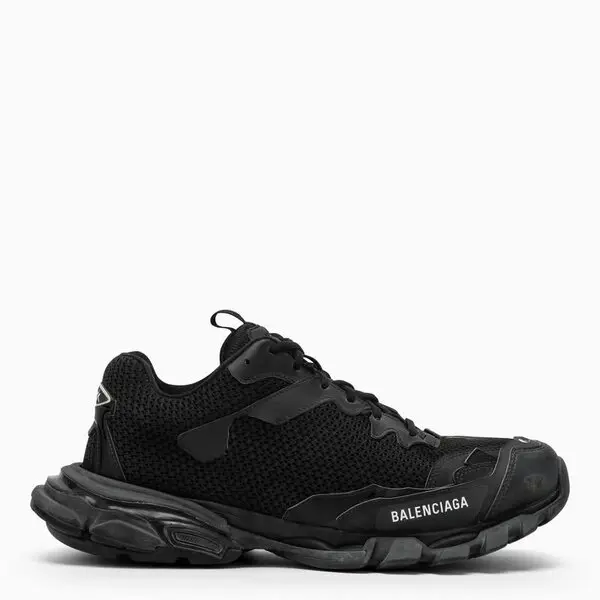 Balenciaga Destroyed Track.3 Trainer In Black - 26% Off | Editorialist