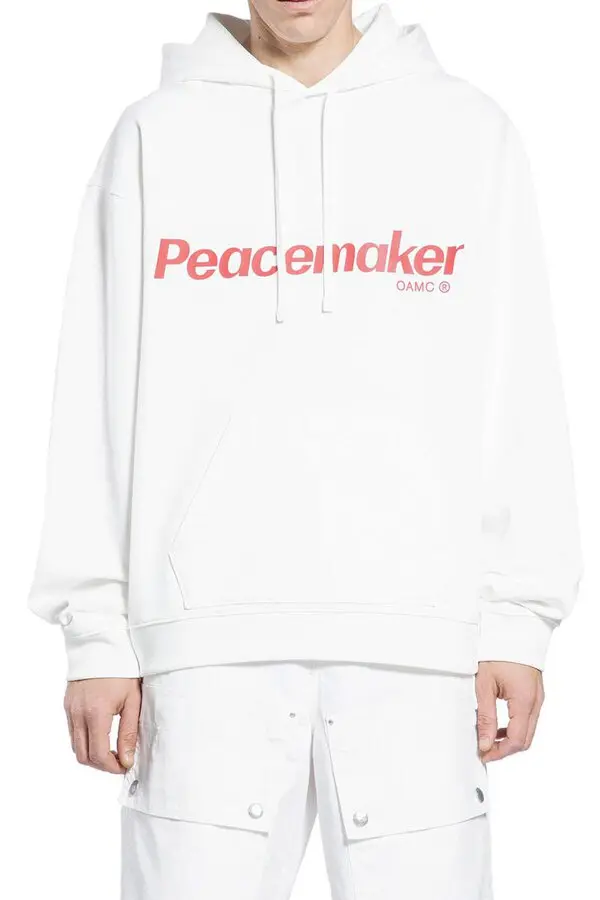 OAMC Peacemaker Flower Loose Fit Hoodie - White
