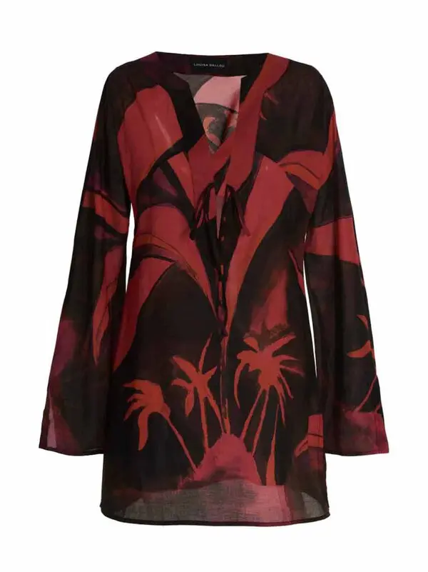 LOUISA BALLOU Printed Short Kaftan - Multicolor