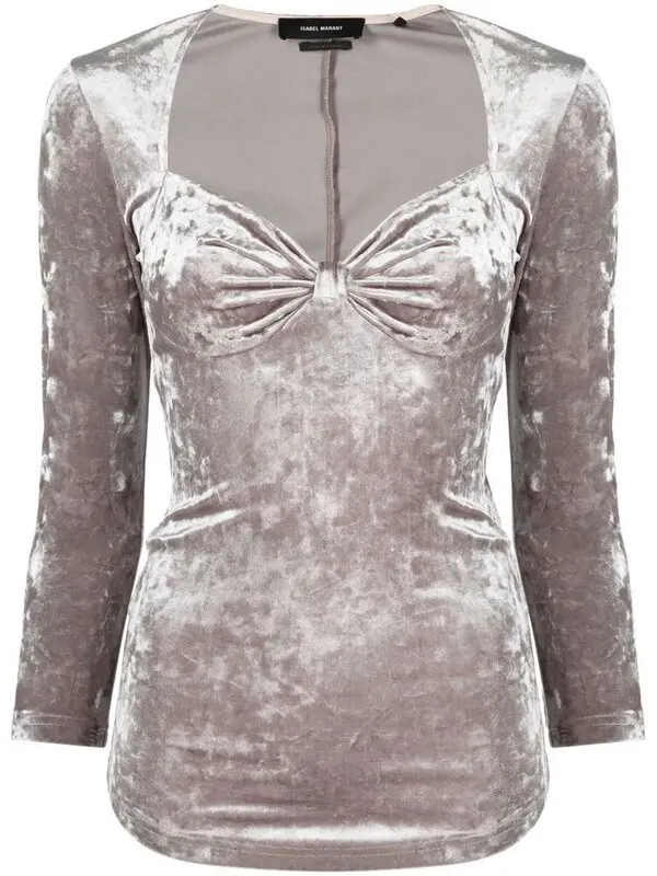 Isabel Marant Gubaia Top - 02sn Snow Grey