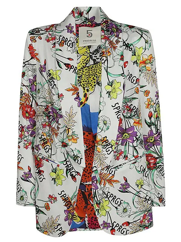 5 PROGRESS Printed Single-breasted Jacket