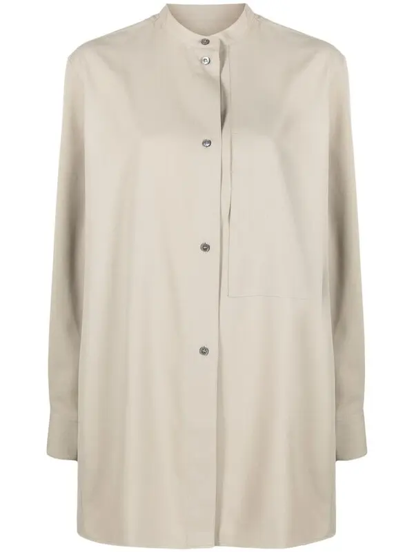 Studio Nicholson Long Shirt With Pocket - Grey