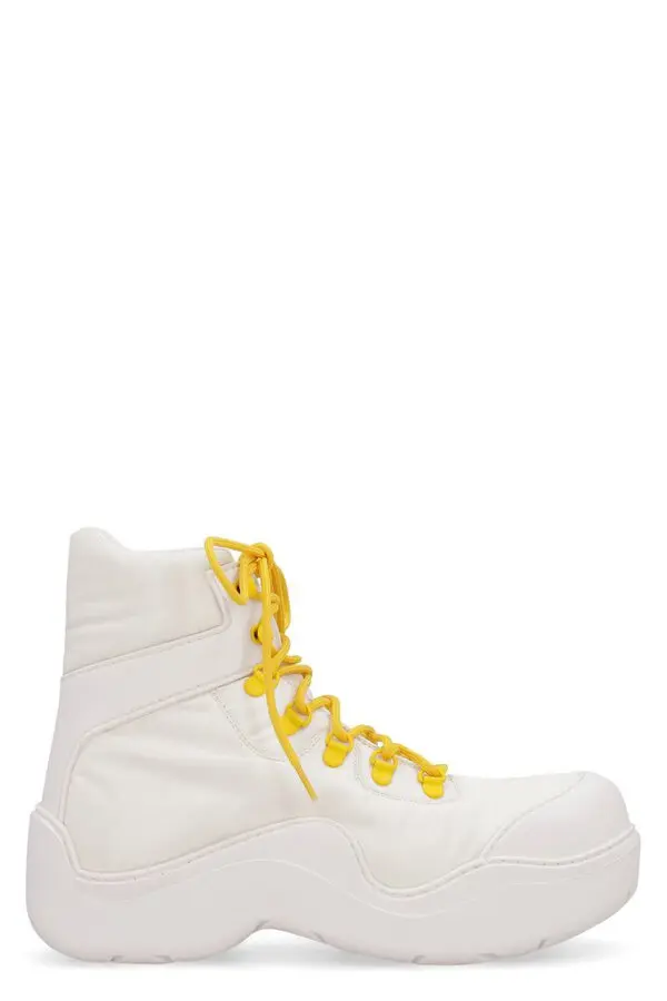 Bottega Veneta Puddle Bomber Ankle Boots - White
