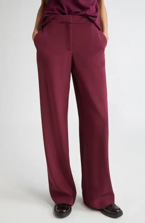 Lafayette 148 New York Sullivan Silk Stretch Crepe De Chine Pants - Violet Ash