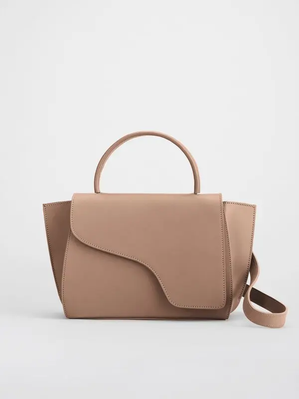 ATP ATELIER Arezzo Leather Handbag - Hazelnut