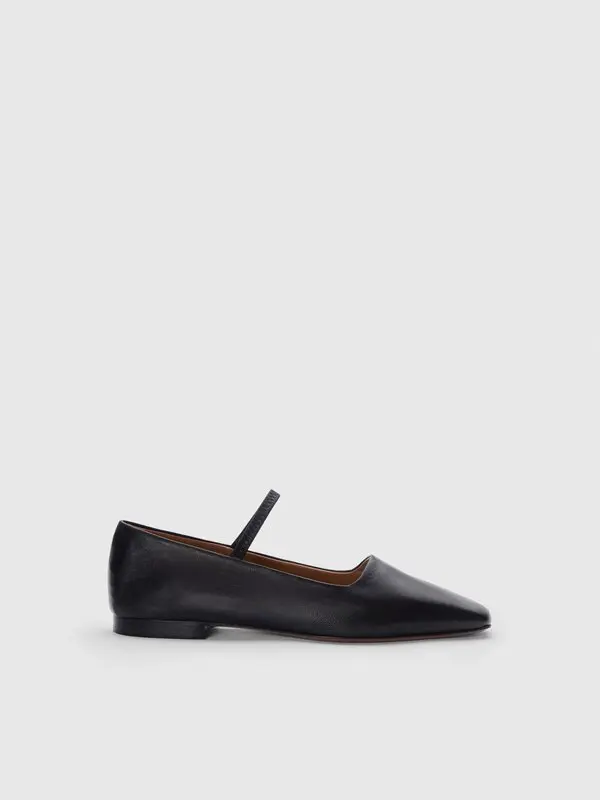 ATP ATELIER Petina Nappa Mary Jane Flats - Black