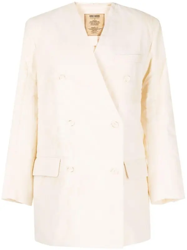 UMA WANG Cotton Double-breasted Blazer