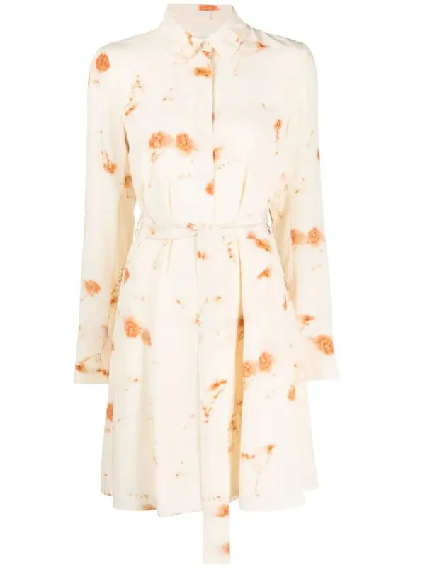 JASON WU Abstract Floral Shirt Dress