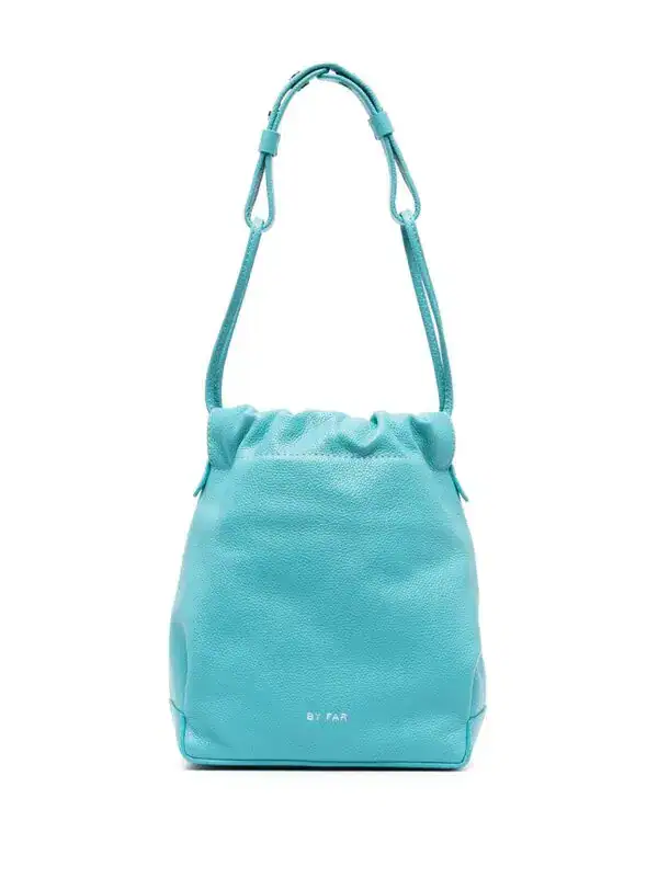Aqua Light blue Textured Bucket Bag Light Blue Neoprene Bucket Bag | Mini Crossbody Handbags  main image 4
