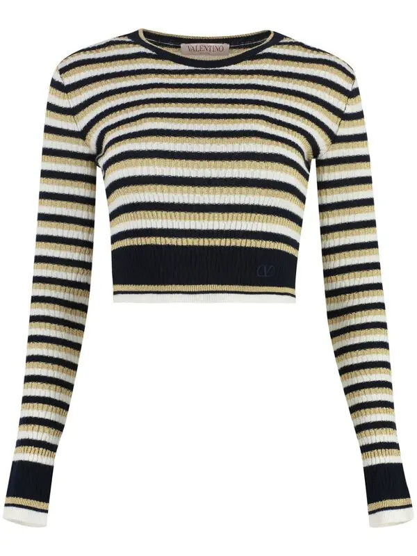 Valentino Garavani Striped Lurex Jumper