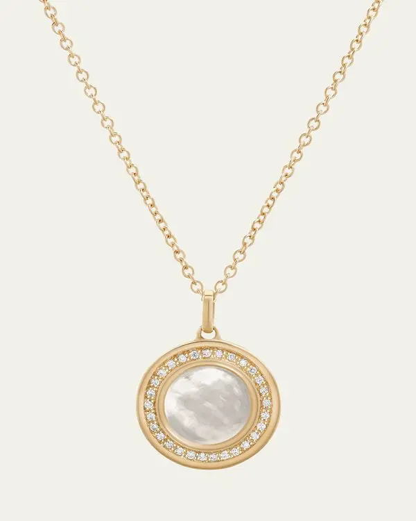 L. KLEIN 18k Gold Toscana Mother-of- And Diamond Chain Necklace