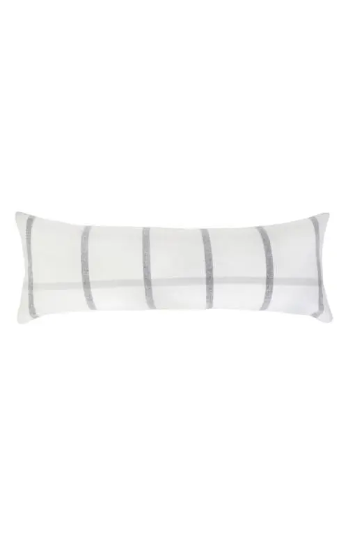 POM POM AT HOME Copenhagen Windowpane Check Cotton Lumbar Accent Pillow - White/grey