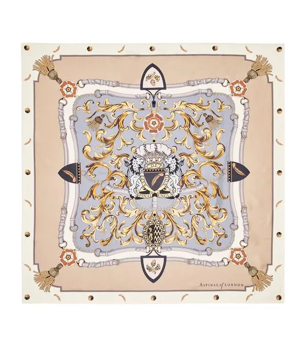 ASPINAL OF LONDON Silk Signature Scarf - Neutral