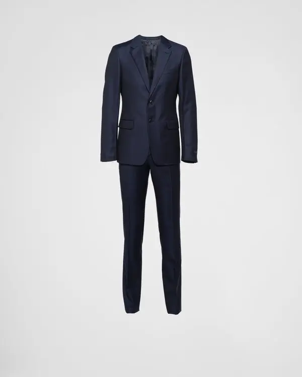 Prada Single-breasted Wool Suit - Navy