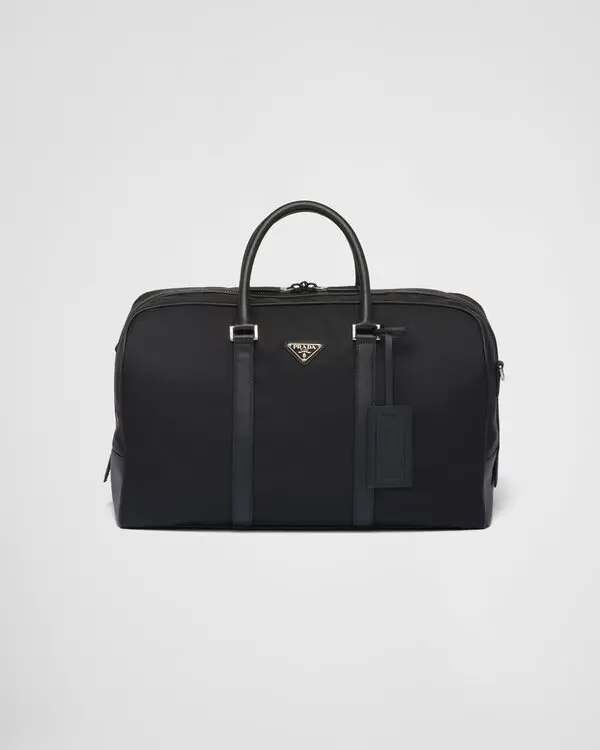 Prada Re-nylon And Saffiano Leather Duffel Bag