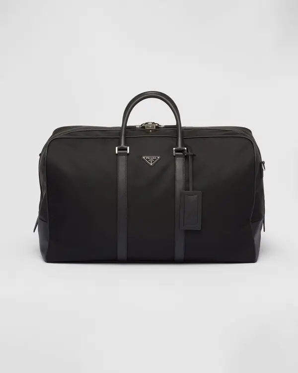 Prada Re-nylon And Saffiano Leather Duffle Bag
