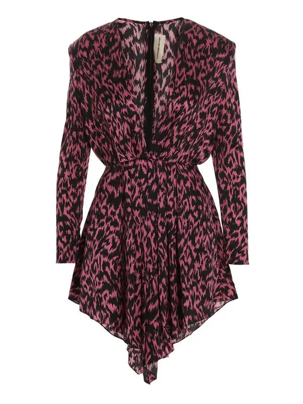 Alexandre Vauthier Animal Print Dress In Fuchsia 33% Off