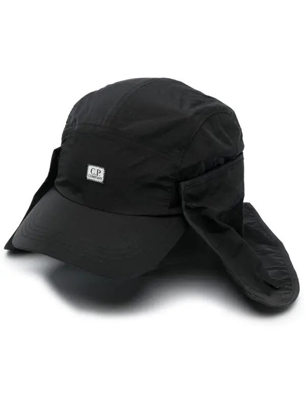 Buy C.P. COMPANY Neck Flap Cap - Black At 28% Off | Editorialist