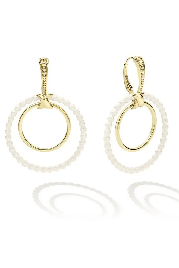 Lagos Meridian Double Circle 18k Drop Earrings Set