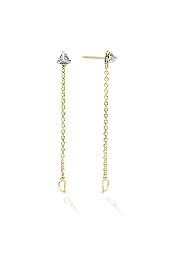 Lagos Ksl Convertible Chain Diamond Stud Earrings