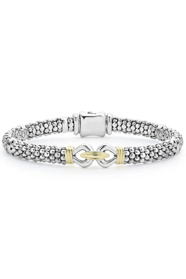Lagos Derby Two-tone Caviar Buckle Bracelet