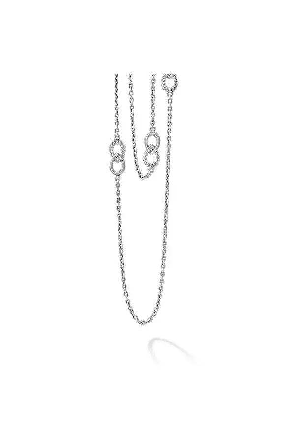 Lagos Signature Caviar Sterling Link Necklace