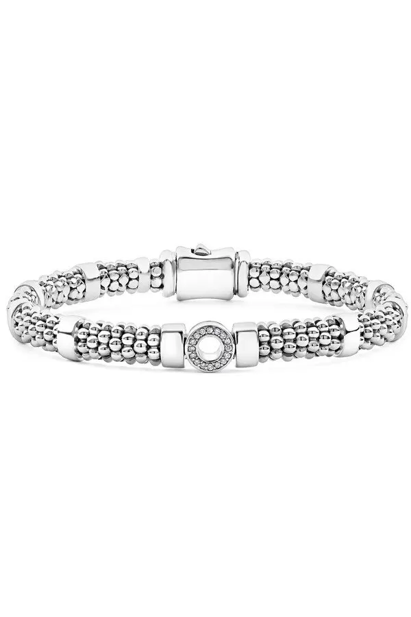 Lagos Caviar Spark Diamond Circle Bracelet