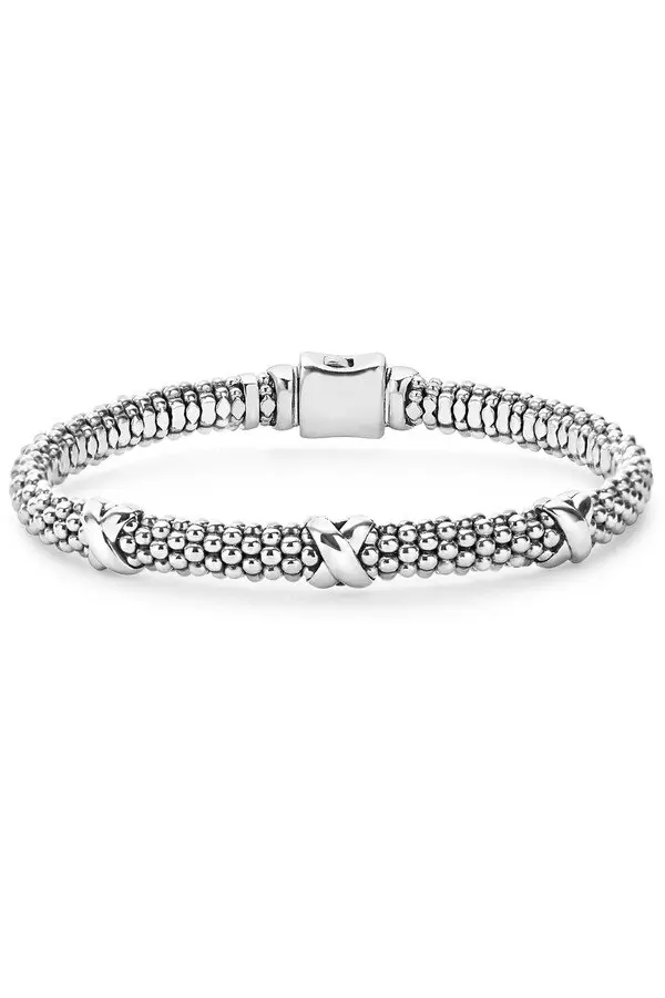 Lagos Embrace Three Station Caviar Bracelet