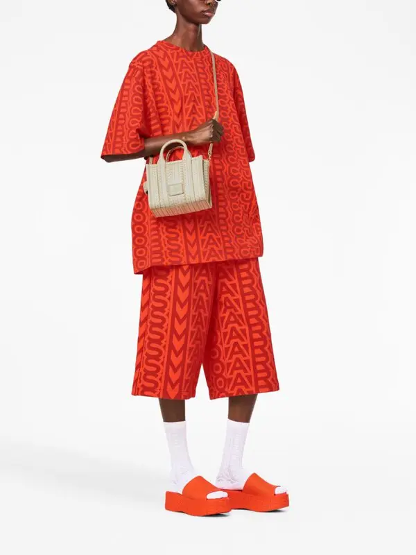 Marc Jacobs Monogram Leather Crossbody Tote Bag - Neutrals