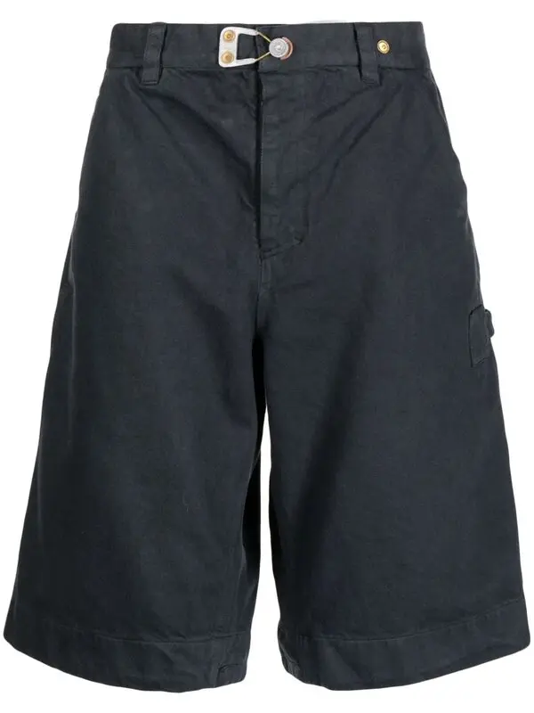 OBJECTS IV LIFE Buckle-detail Denim Shorts - Grey