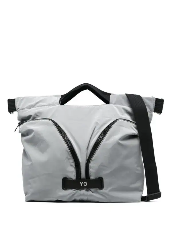 Y3 Utility Recycled-Nylon Tote Bag - Grey | Editorialist