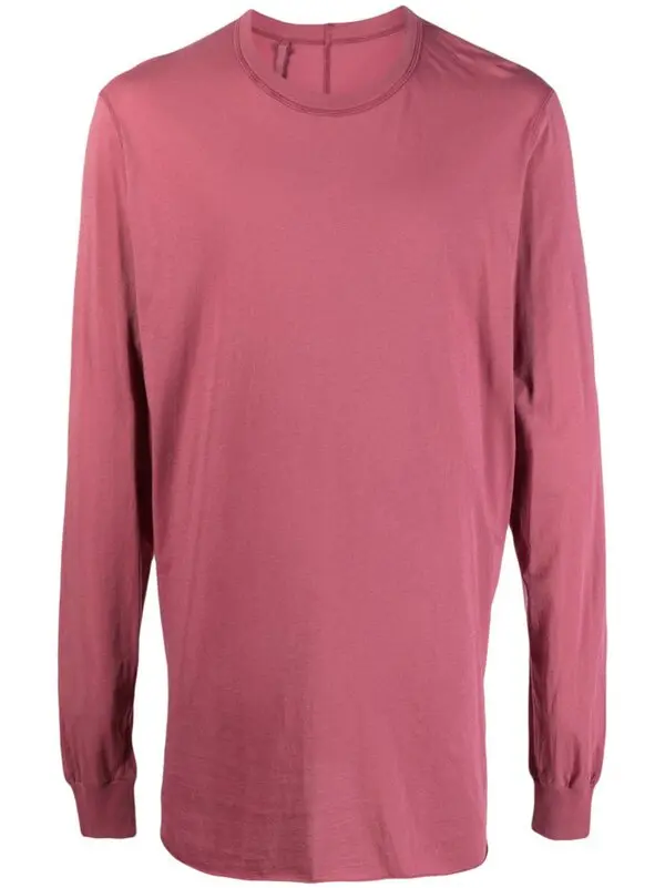 11 By Boris Bidjan Saberi Long-Sleeve Cotton T-Shirt In Pink - 28