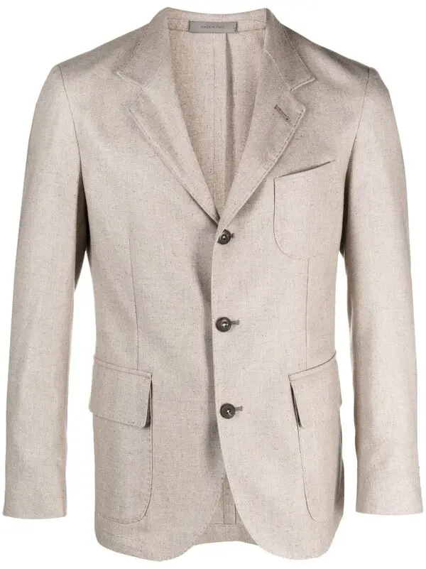 Corneliani Single Breasted Wool-blend Blazer