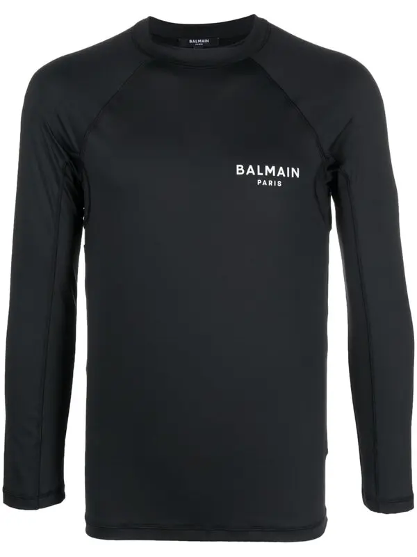 Balmain Logo-print Slim T-shirt - Black