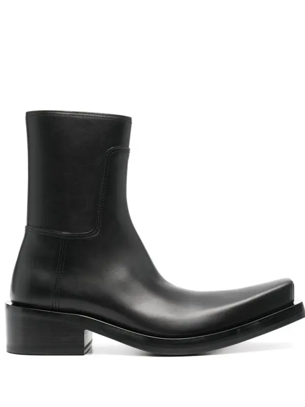 Balenciaga Santiago Leather Boots In Black 39% Off Editorialist