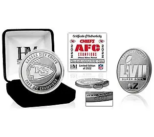 HIGHLAND MINT Kansas City Chiefs 2022 Afc Champs Coin - One-color ...