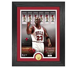 HIGHLAND MINT Michael Jordan 6-time Champ Nba C Oin Photo