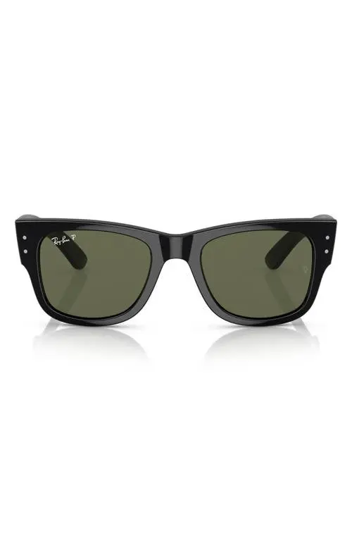 Ray-ban Mega Wayfarer 52mm Polarized Square Sunglasses - Black