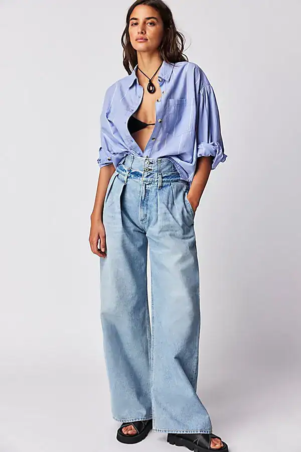 Citizens Of Humanity Samira Corset Baggy Jeans - Fly Away 