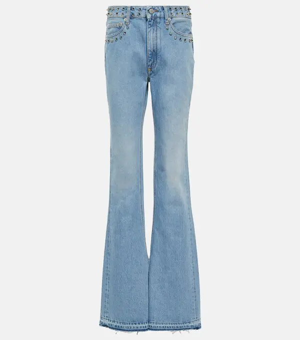 Alessandra Rich High-rise Flared Jeans