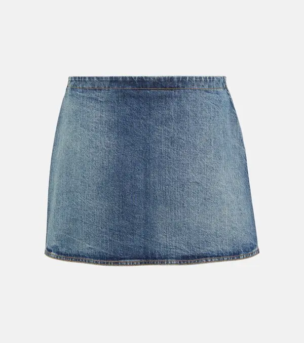 Alaïa Denim Mini Skirt - Blue