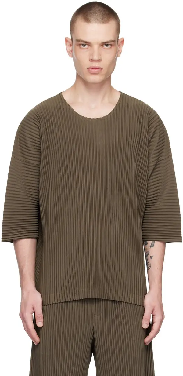Issey Miyake Brown Monthly Color May T-Shirt - 46-Soil Brown 