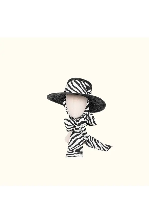 NORTON AND HODGES Summer Audrey Hat With Printed Band