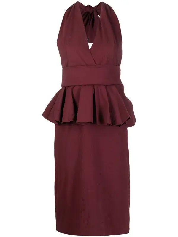 Essentiel Antwerp Dorever Peplum Midi Dress