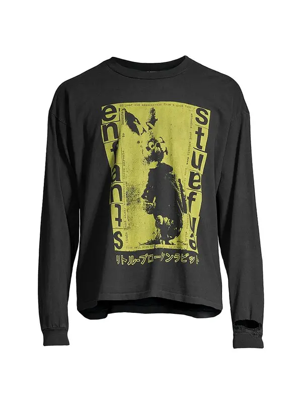 Buy Enfants Riches Déprimés Bunny Long-sleeve T-shirt - Black Yellow At ...
