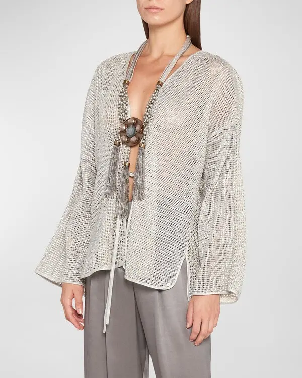 Giorgio Armani Beaded Tassel Necklace